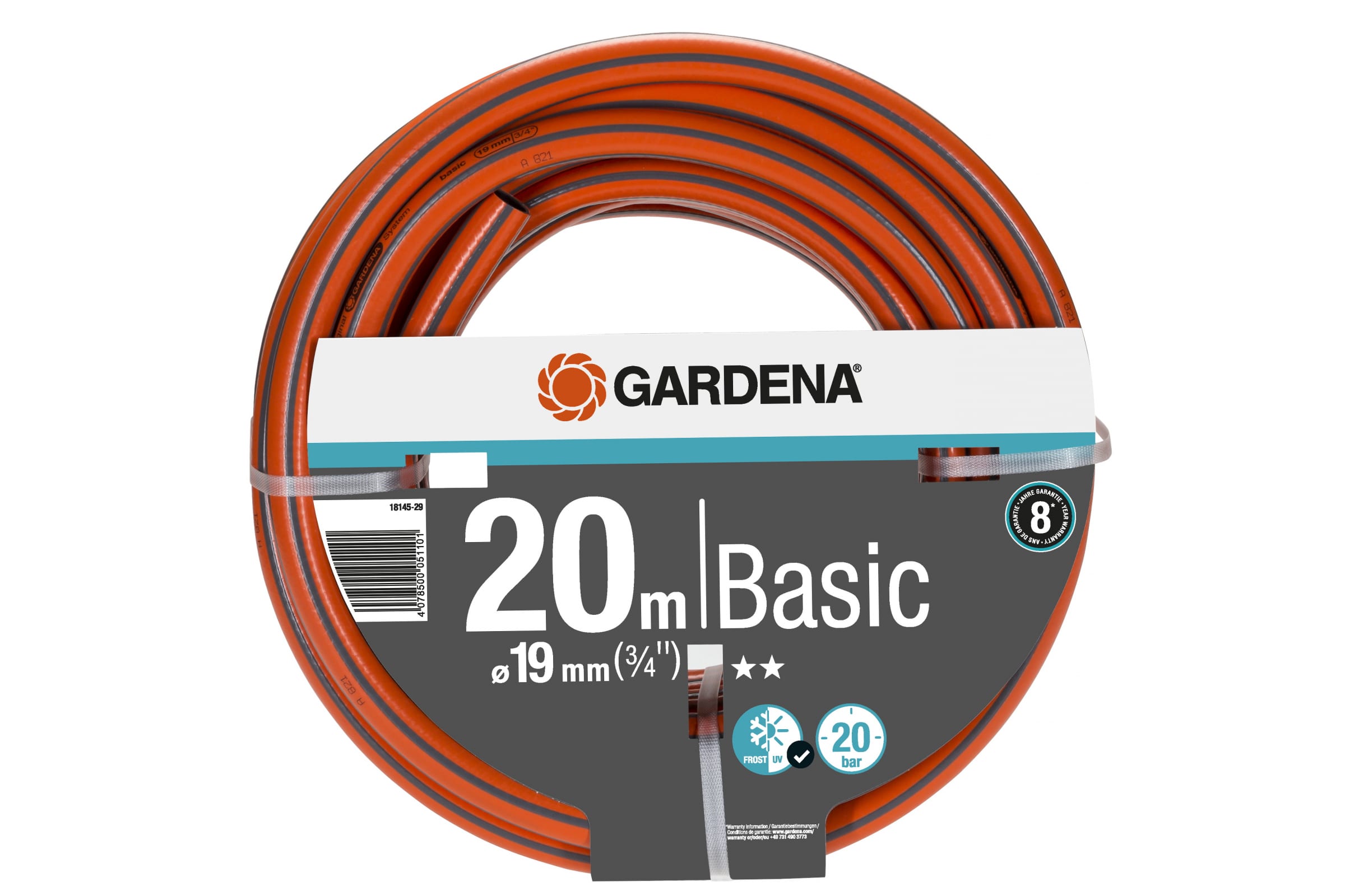 Шланг полив. Gardena Basic 3/4" 20м 20бар армир. ПВХ Арт. 18145-29.000. ...